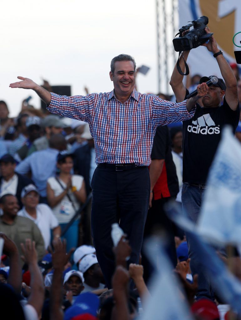 Dominican presidential candidate Luis Abinader's closing electoral ...